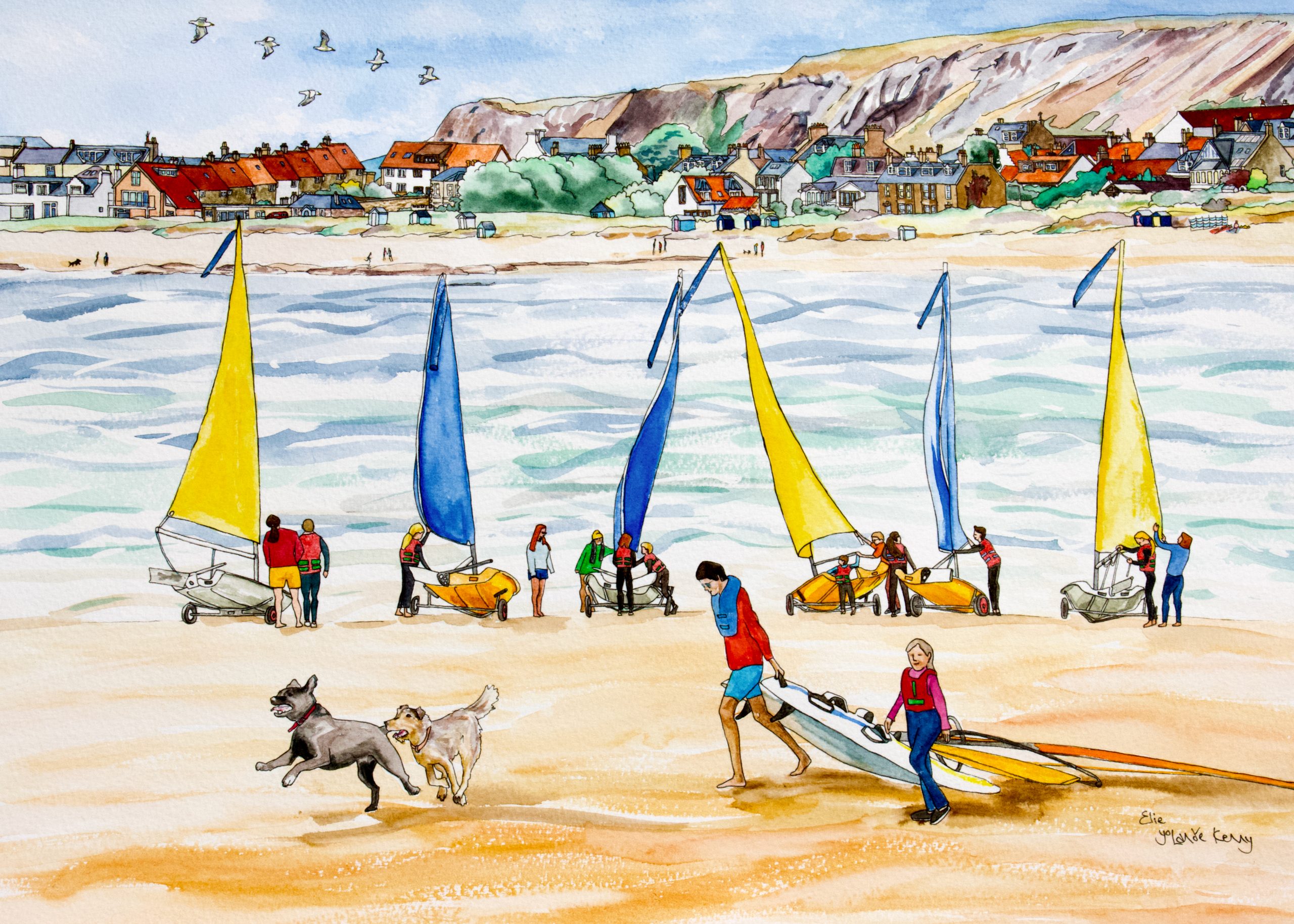 Signed Limited Edition Print ‘Elie with Sailing boats’ – Yolande Kenny ...